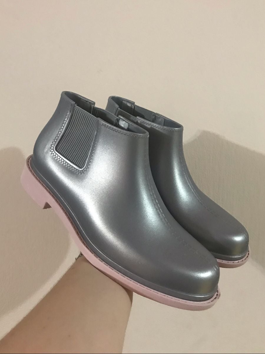 Melissa Skin Prata e Rosinha 38 | Bota Feminina Melissa Usado 37013553 ...