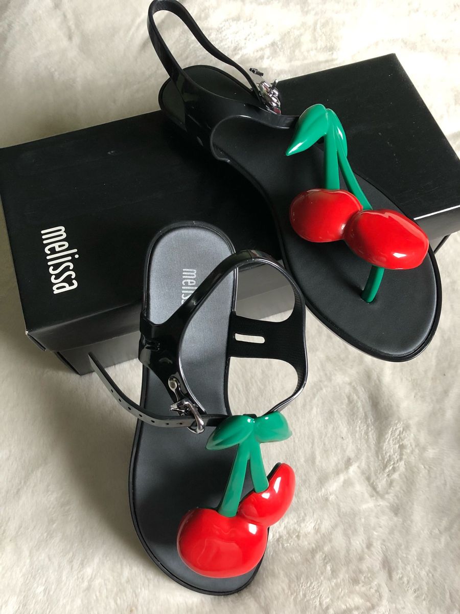 Melissa Solar Cereja | Rasteira Feminina Melissa Nunca Usado 31003491 ...