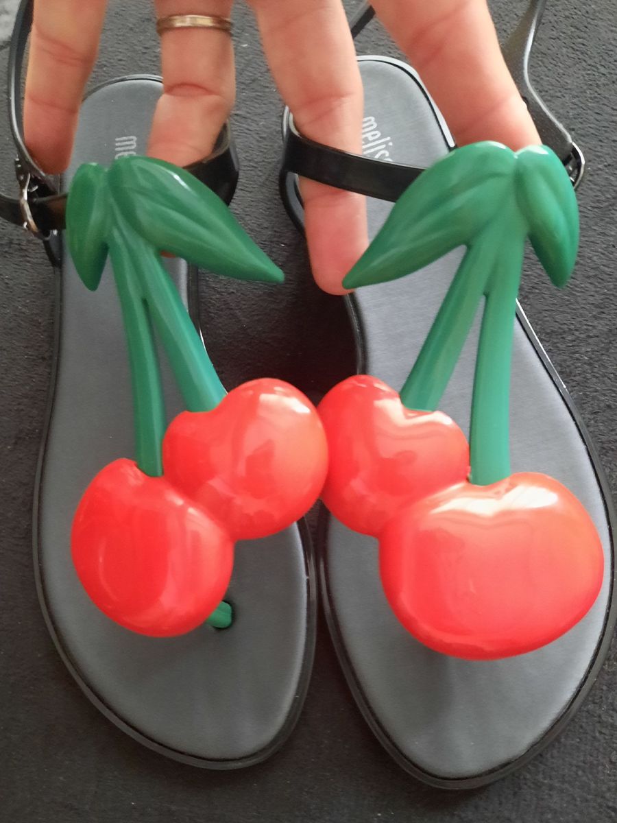 Melissa Solar Cereja | Rasteira Feminina Melissa Usado 51513039 | enjoei