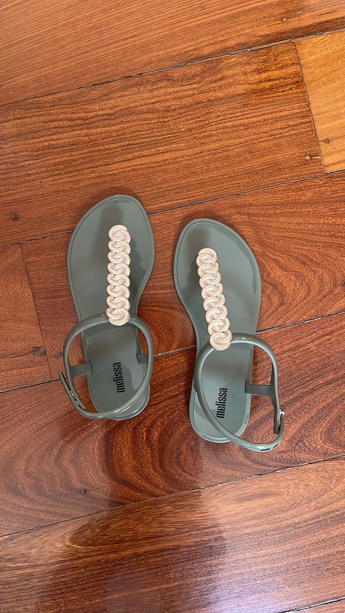 Melissa Verde Militar | Rasteira Feminina Melissa Usado 108500319 | enjoei