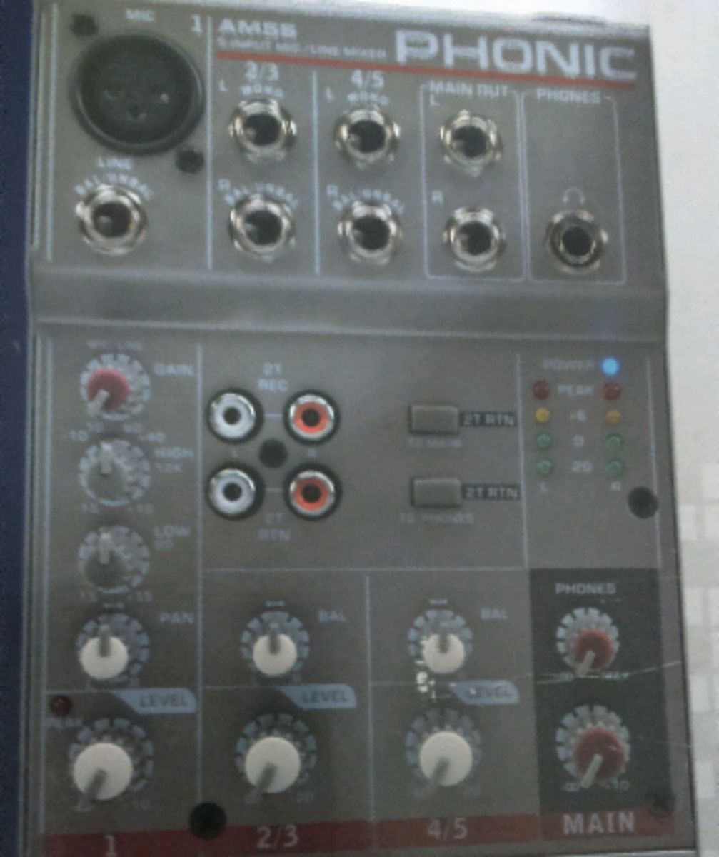Mesa de Som Am55 Phonic | Item de Música Phonic Nunca Usado 14937764 ...