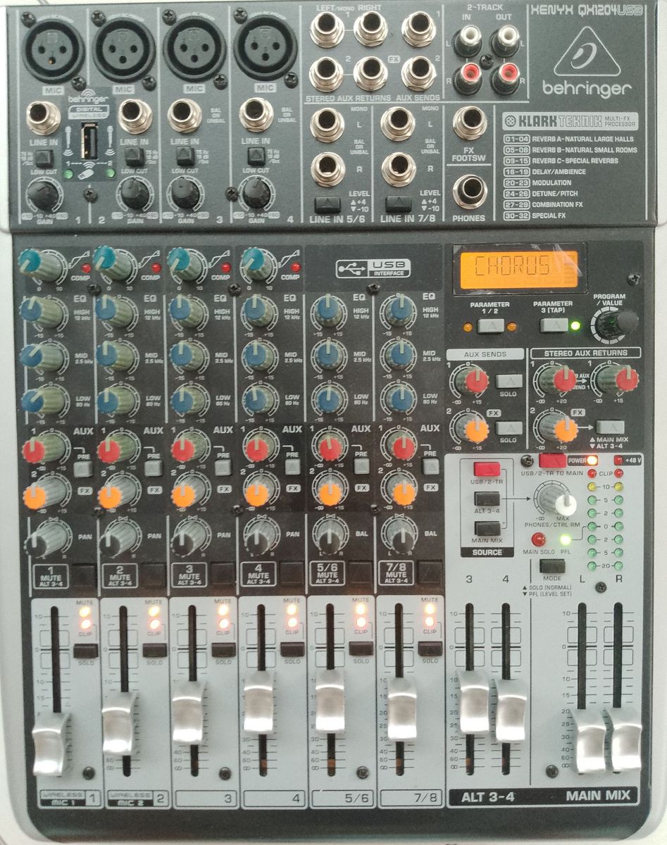 Mesa de Som Behringer Qx 1204 | Item de Música Behringer Usado 70396027 ...