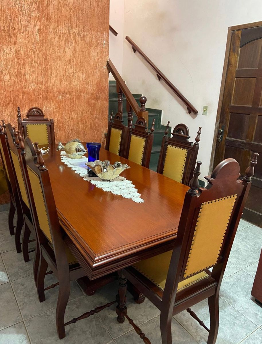 Mesa Estilo Colonial C/8 Cadeiras | Produto Vintage e Retro Usado ...