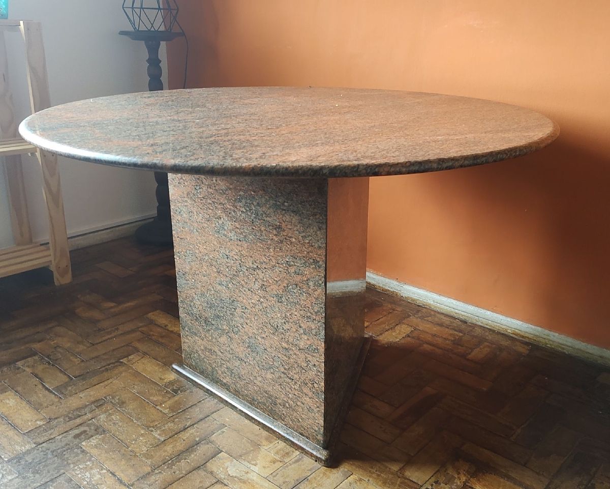 Mesa Granito Redonda | Mesa Usado 77473491 | enjoei