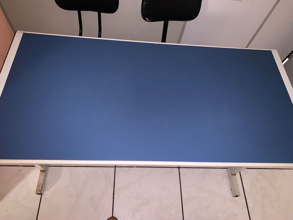 Mesa Retangular Azul Usada | Mesa Usado 71949085 | enjoei