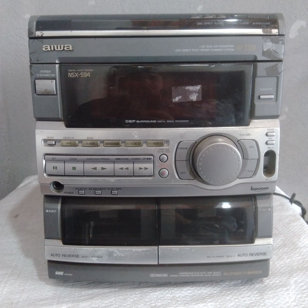 Micro Sistem Aiwa Fm Cx-ns94lh (defeito) | Item Info & Eletro Aiwa ...