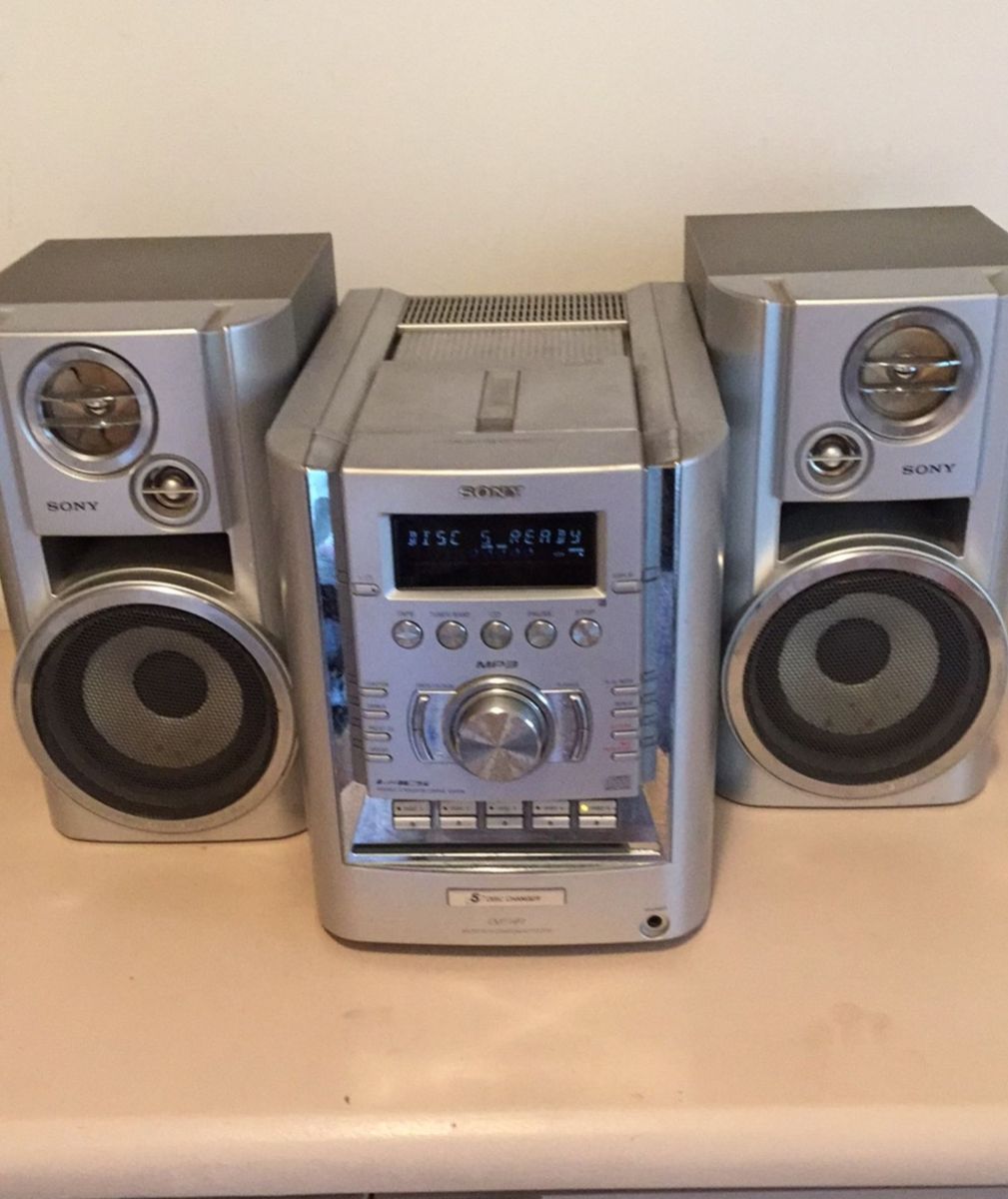 Micro System Sony Capacidade 5 Cd's + Rádio + Fita | Item de Música ...