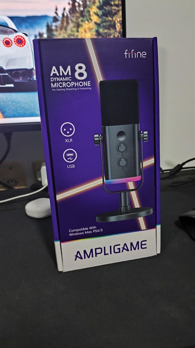 Microfone Fifine Am8 Branco Xlr/usb | Item Info & Eletro Fifine Nunca Usado 121857466 | enjoei