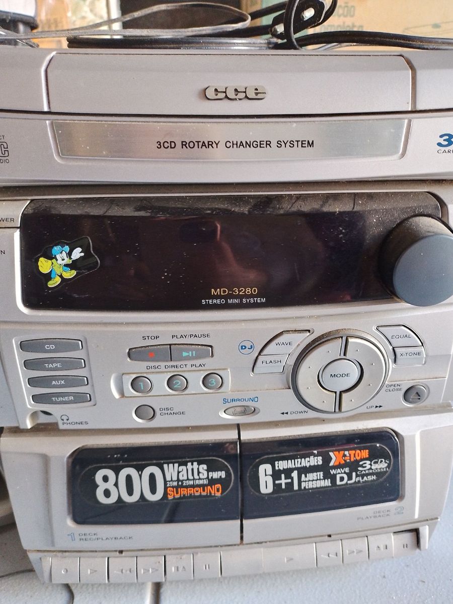 Microsistem Cce Problema No Disco 3 Cds | Item de Música Cce Usado ...