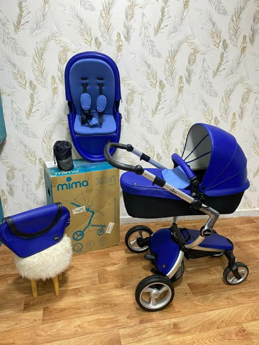 Mima Xari Azul Kit Completo | Carrinho de Bebê Nunca Usado 78618142 ...