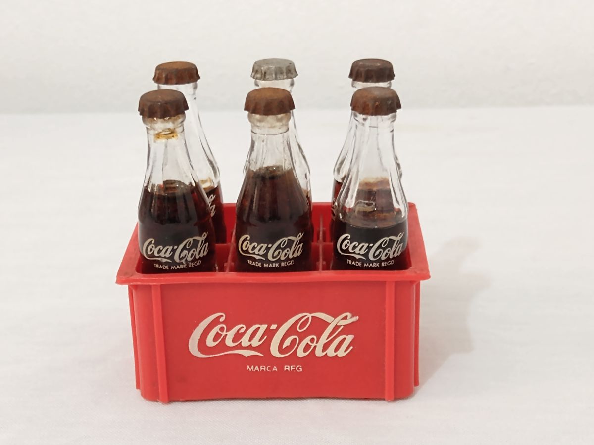 Mini Garrafinhas Coca Cola Antigas e Caixas Anos 80 | Produto Vintage e ...