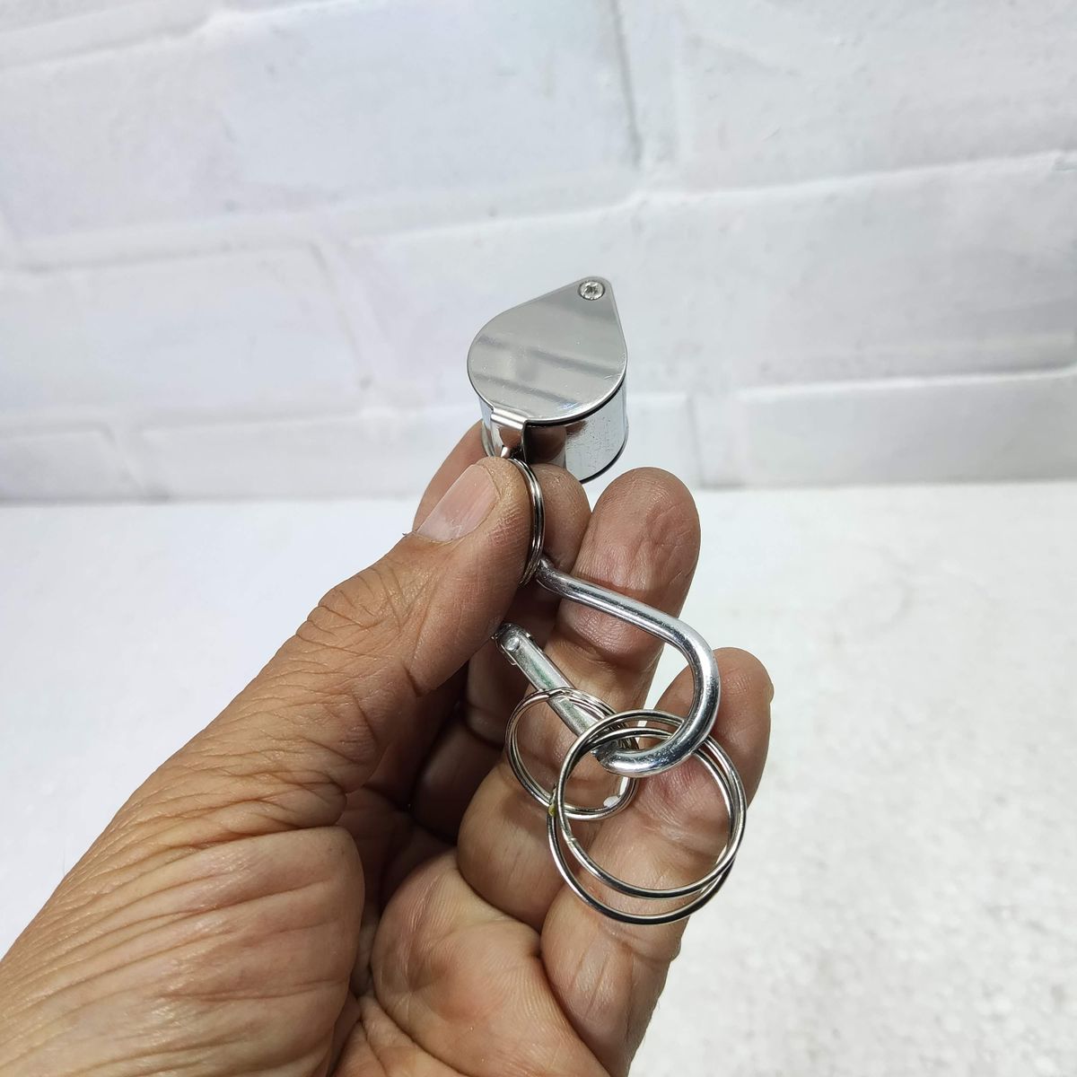 Lupa Chaveiro Aumento 30x Legítima Aço Inox Vidro Óptico | Item de ...