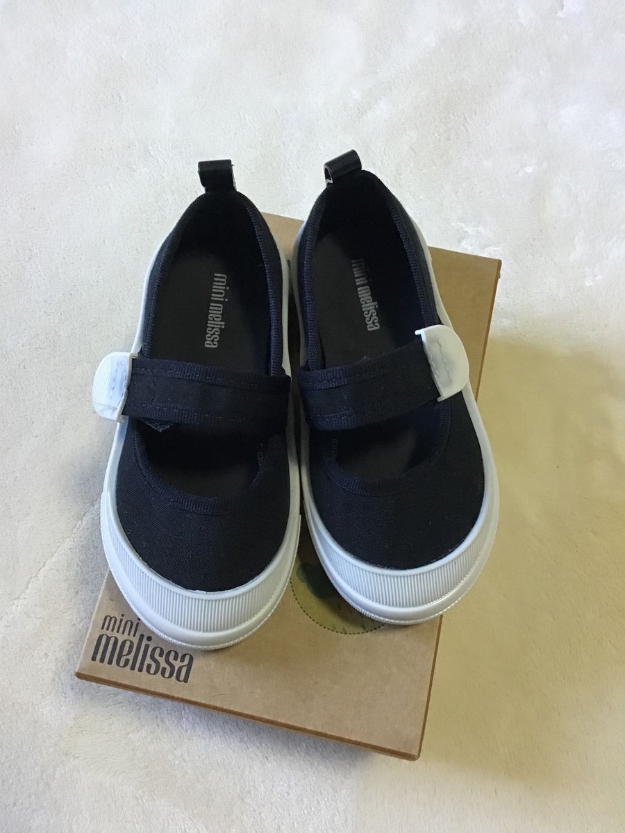 Mini Melissa Basic Preta e Branco | Calçado Infantil para Meninas ...