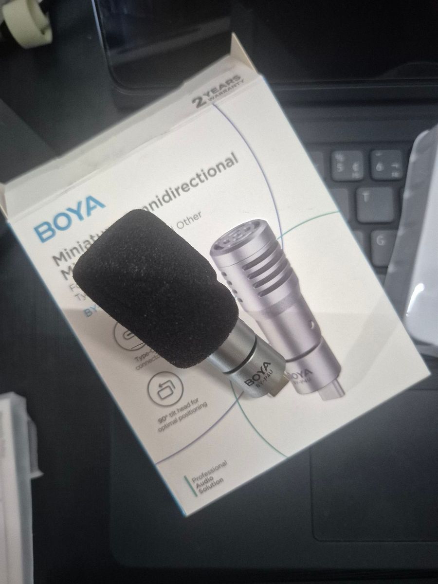 Mini Microfone Condensador Boya Omnidirecional By-p4u Usb Tipo C | Item ...