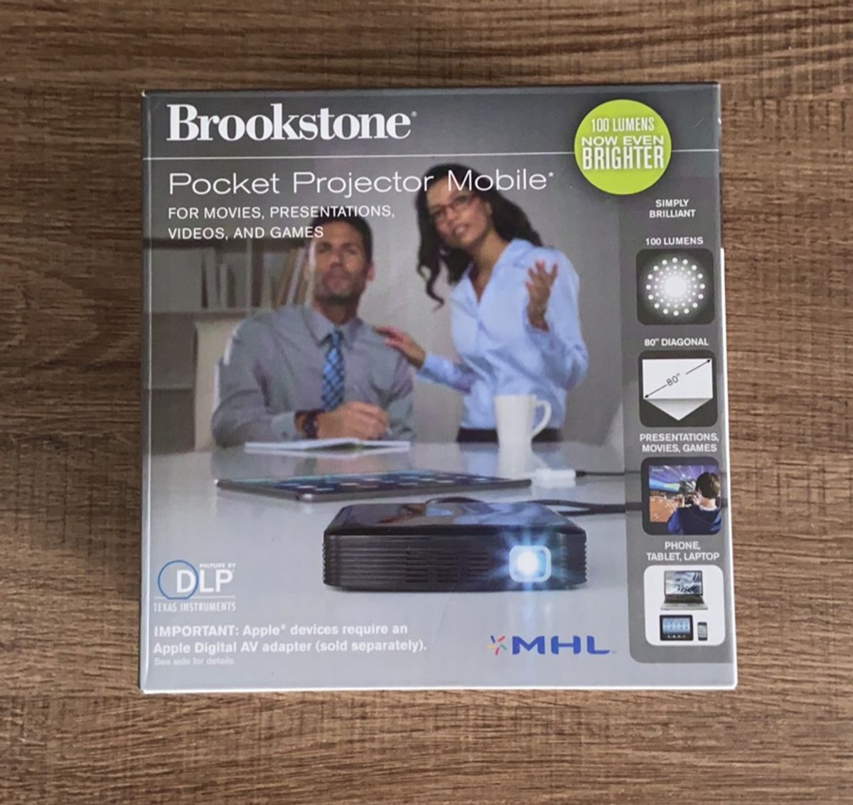 Mini Projetor Brookstone | Jogo de Computador Brookstone Nunca Usado ...