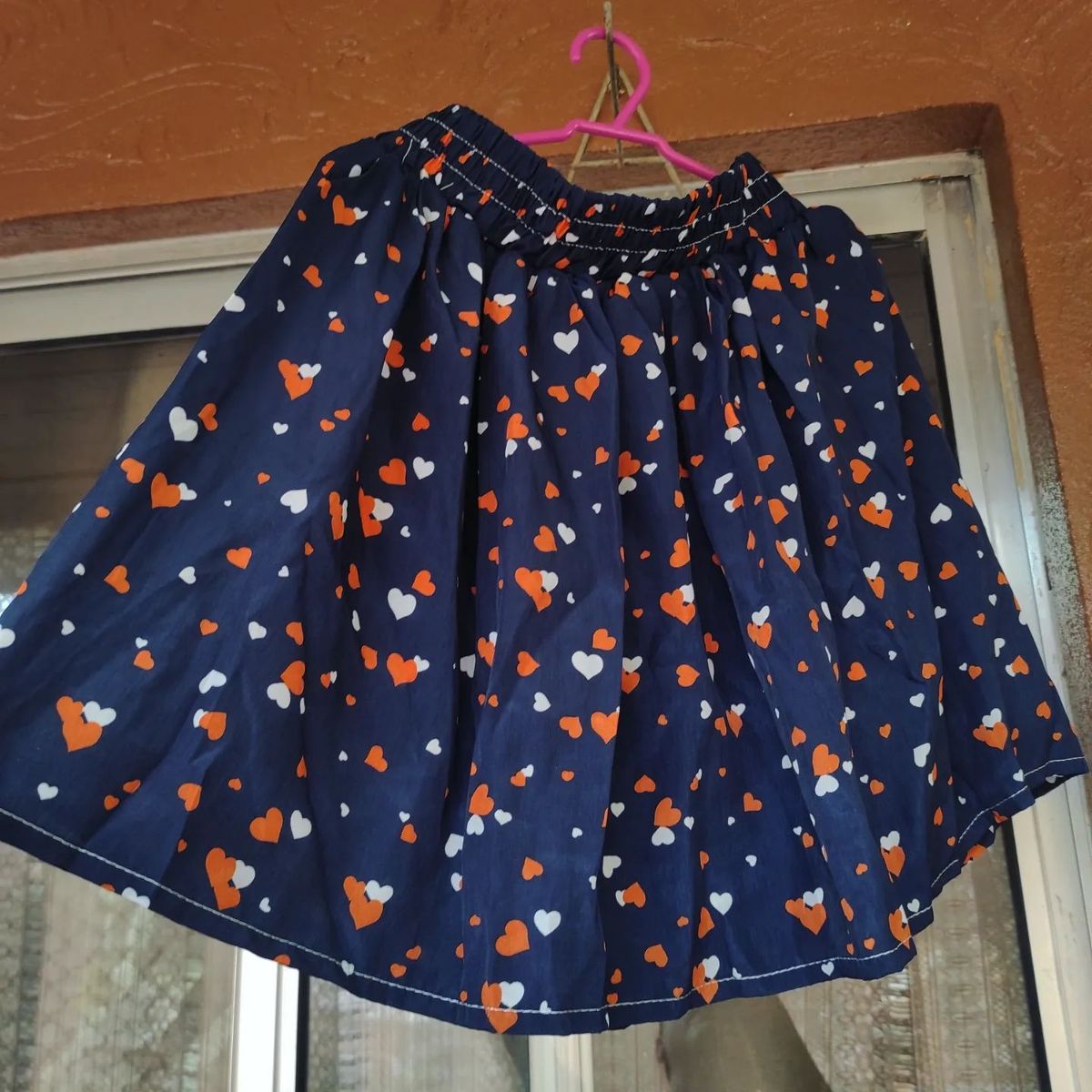 Mini Saia Azul Corações Curtinha Pp | Saia Feminina Nunca Usado ...