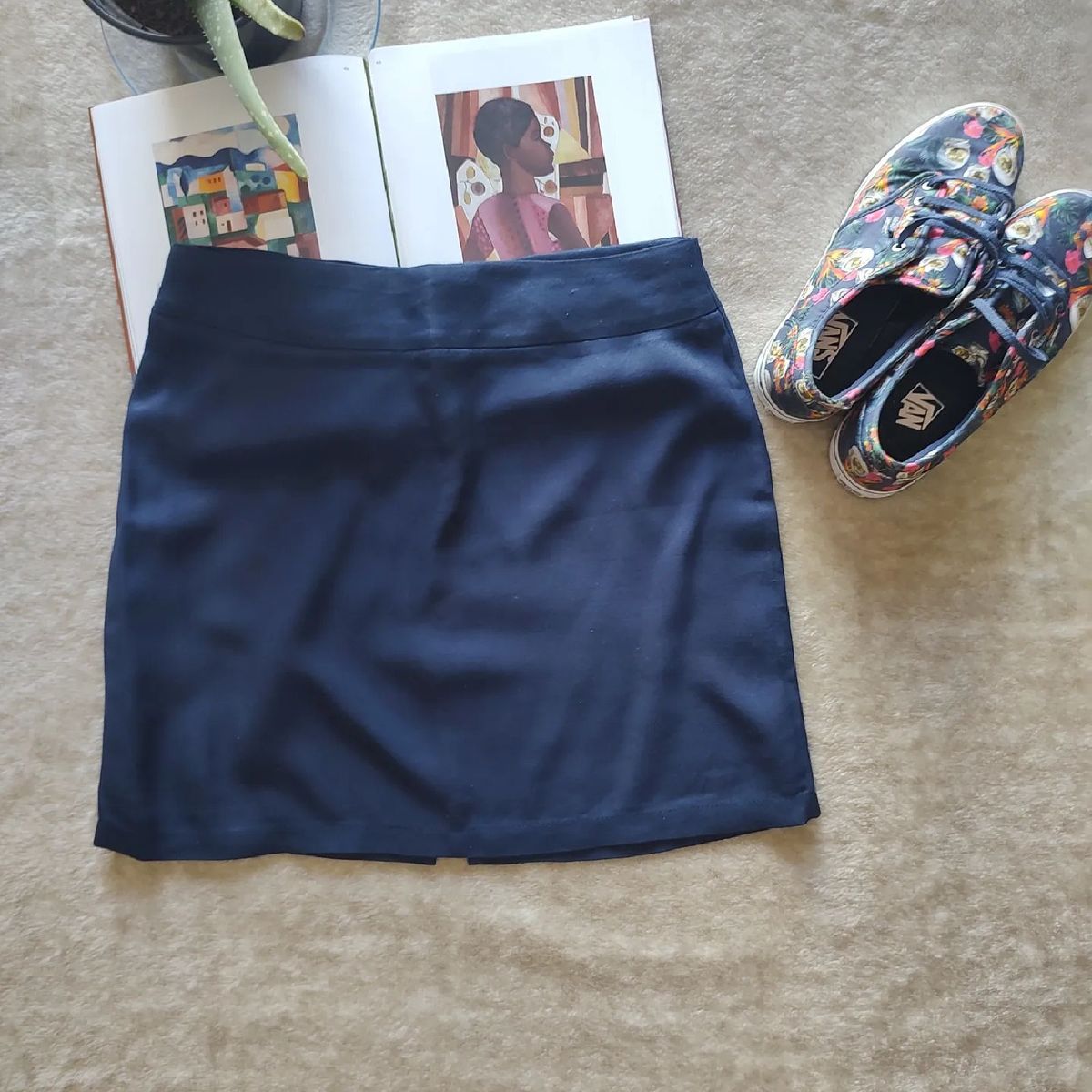 Mini Saia Azul Marinho | Saia Feminina Usado 74518980 | enjoei