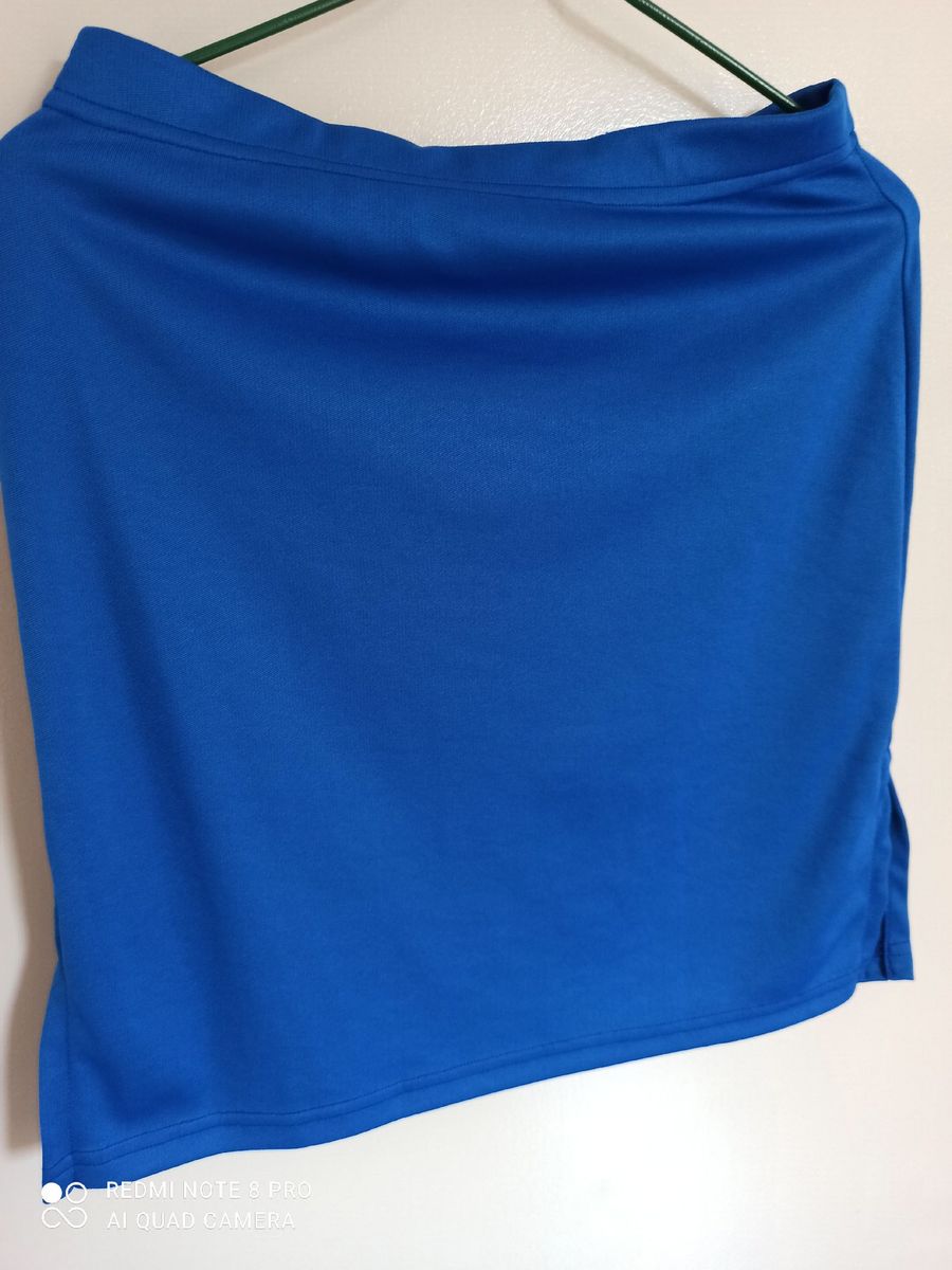 Mini Saia Azul Royal com Fendas Nas Laterais | Saia Feminina Usado ...