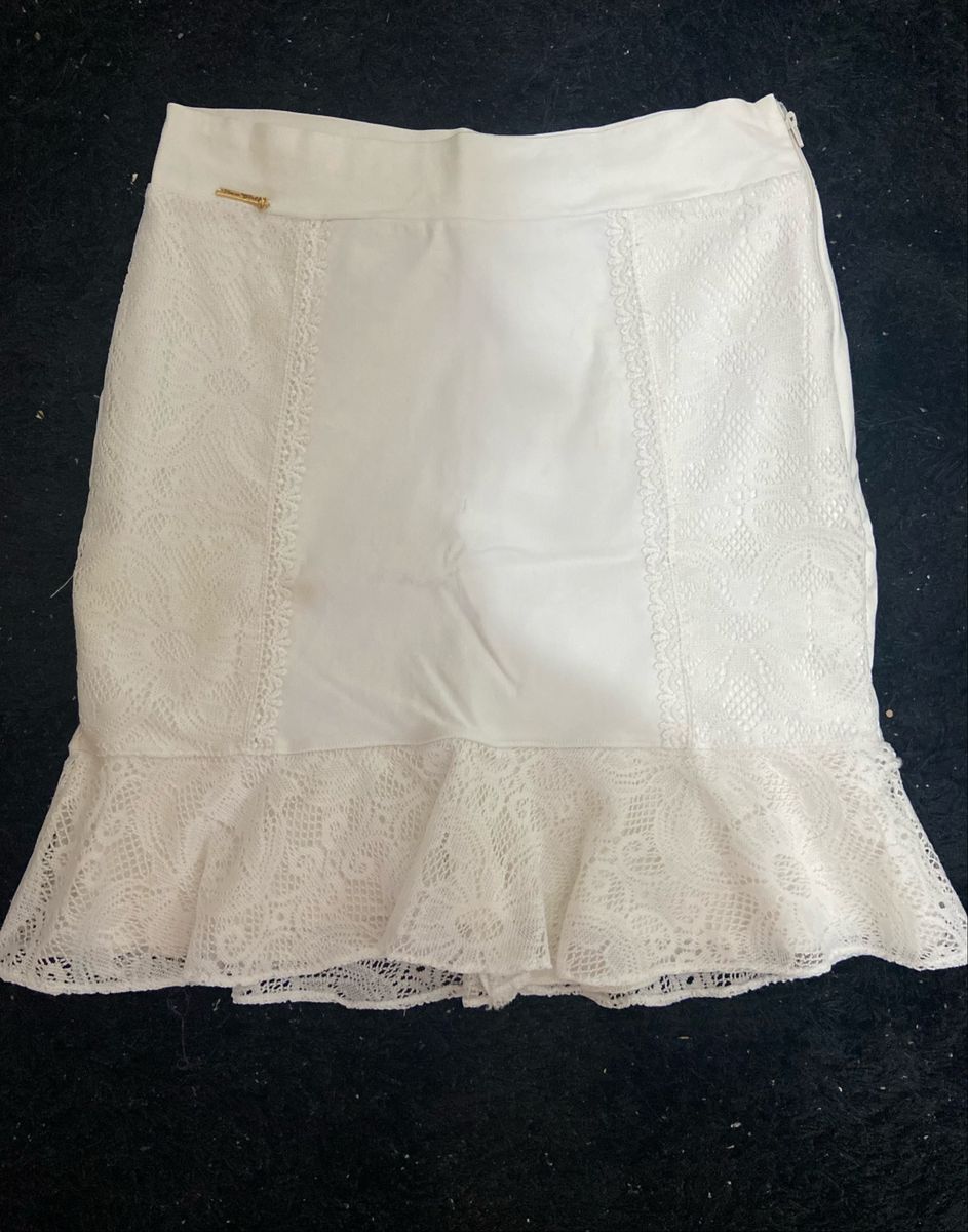 Mini Saia Branca Saia Feminina Face Girl Usado 75062085 Enjoei