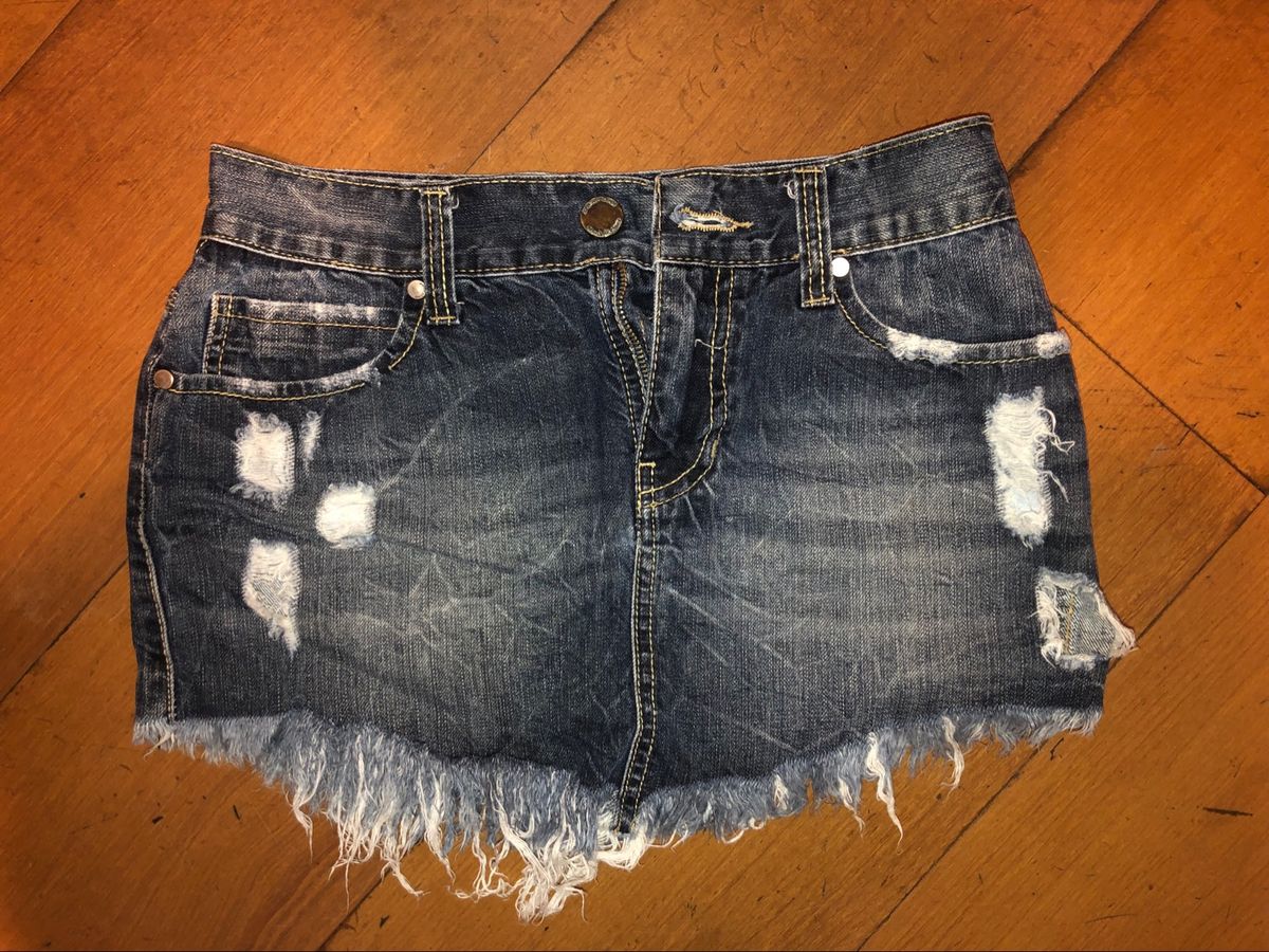 Mini Saia Jeans John John | Saia Feminina John John Usado 86128060 | enjoei