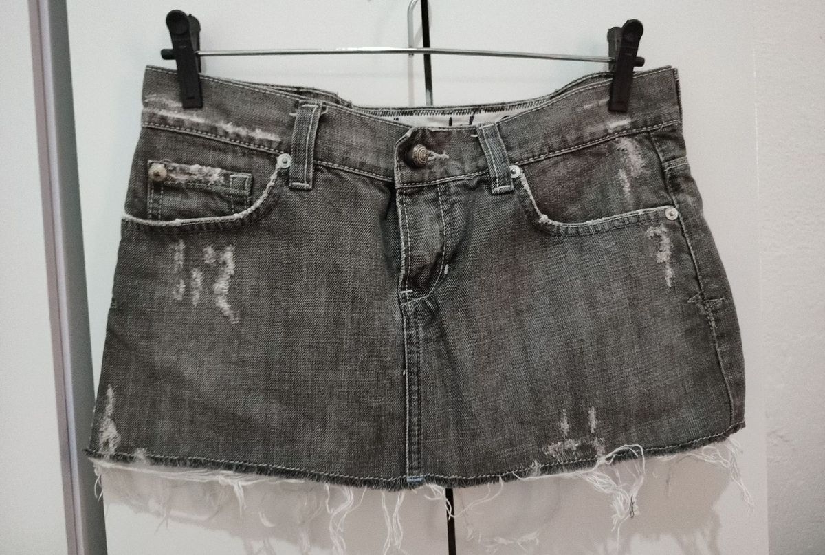 Mini Saia Jeans John John | Saia Feminina John John Usado 90722496 | enjoei