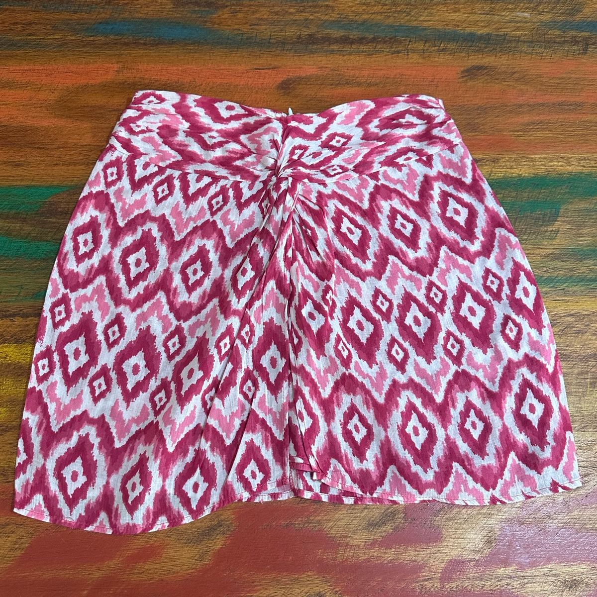 Mini Saia Transpassada Rosa Zara Tam P 100% Algodão | Saia Feminina ...