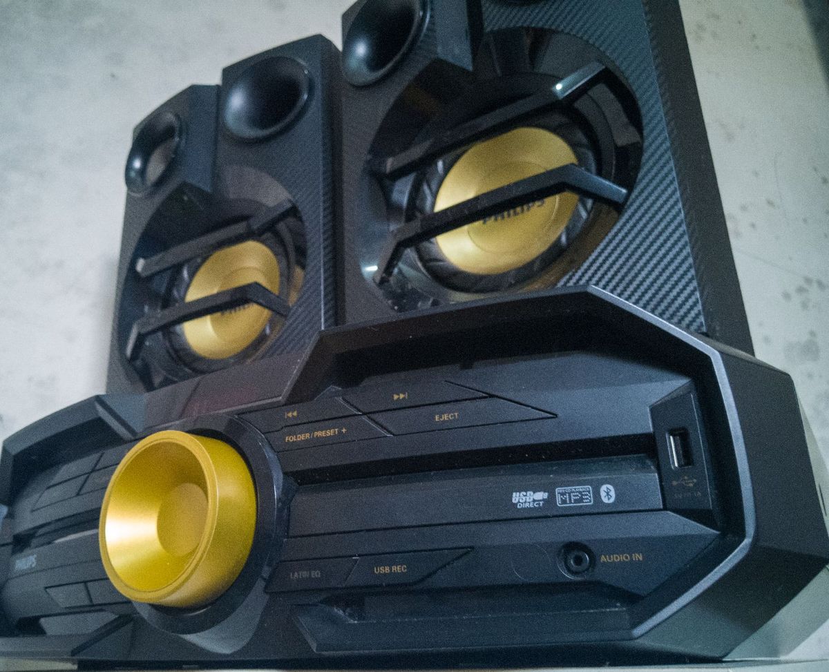 Mini System Philips Fx20 com Bluetooth, Nfc, Usb, Aux. Cd e Controle ...