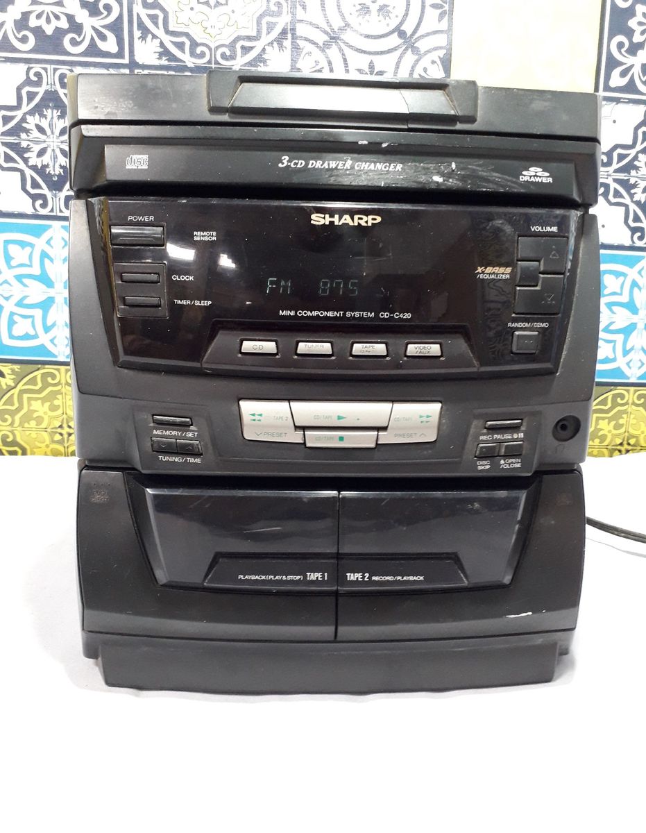 Mini System Sharp Nao Funciona | Item de Música Sharp Usado 64105858 ...