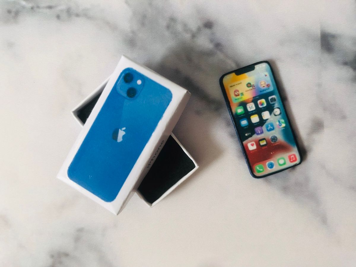 Miniatura Iphone 13 Azul Colecionadores e Fãs da Apple | Produto ...
