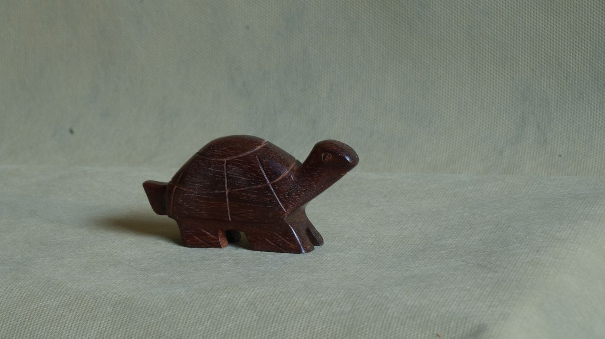 Miniatura Tartaruga em Madeira Maciça -sr-apego (cód. 1311) | Item de ...
