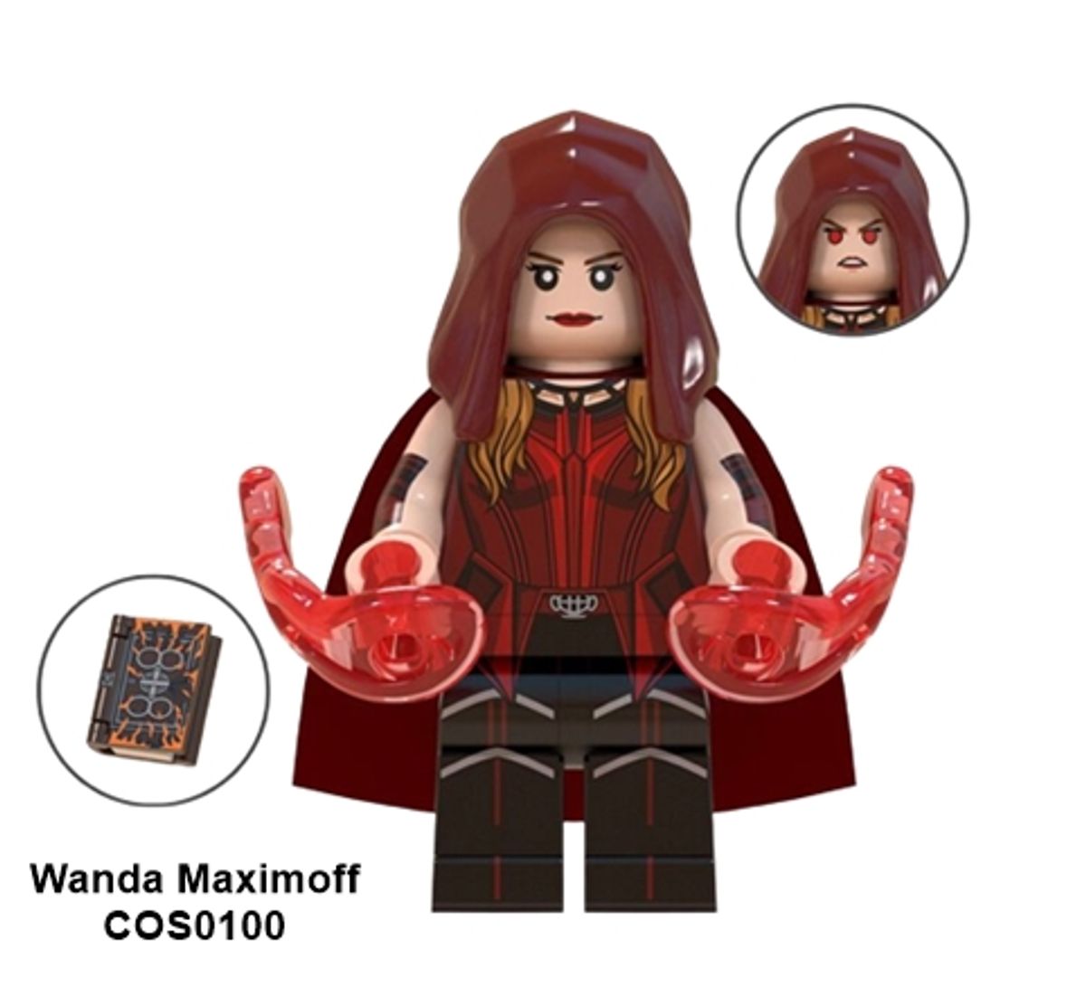 Minifigura Bloco de Montar Wanda Feiticeira Escarlate Marvel Multiverso ...