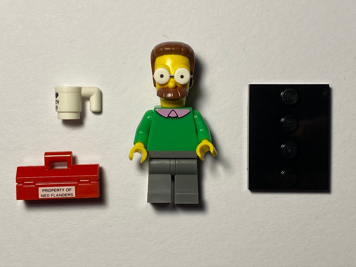 Minifigura Lego Boneco Ned Flanders Os Simpsons Série 1 Raro ...