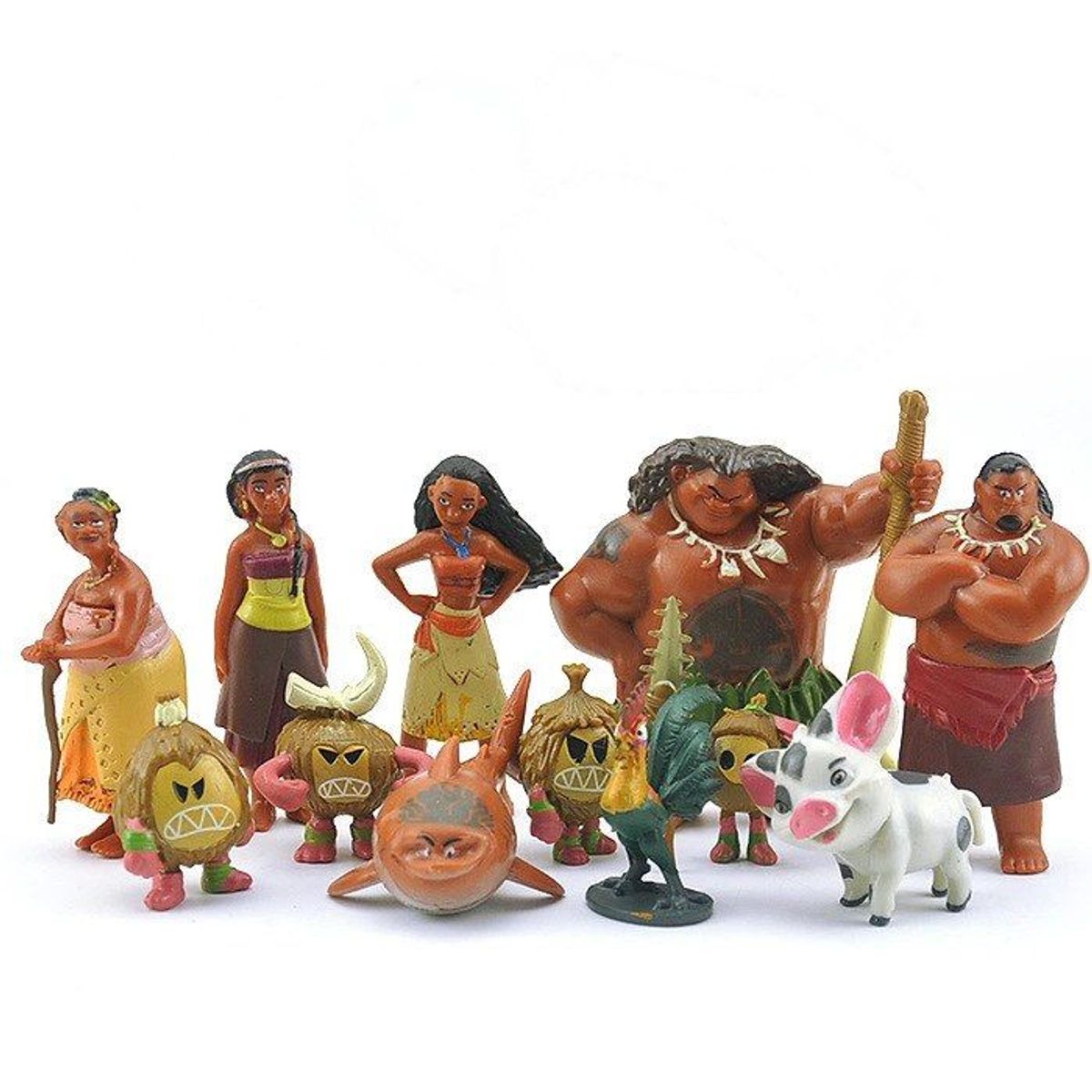 Moana Deusa Te Fiti Chief Tui Vovó Tala Maui Hei Hei 12 Pcs | Brinquedo ...