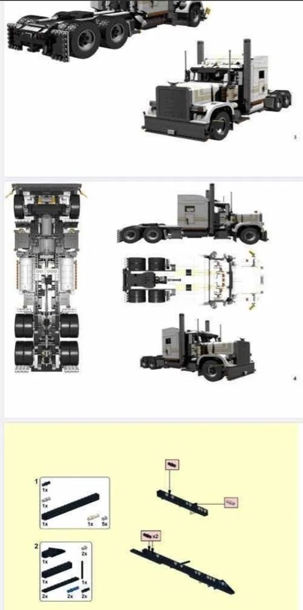 Moc Caminhão Peterbilt 389 Compatível Lego Technic Rc Blocos Montar ...