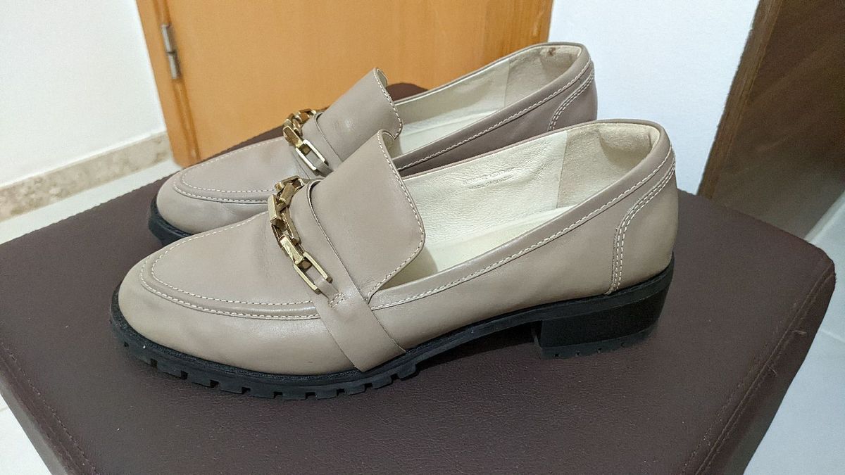 Mocassim Tratorado Nude Numeração Especial | Sapato Feminino Vinci ...