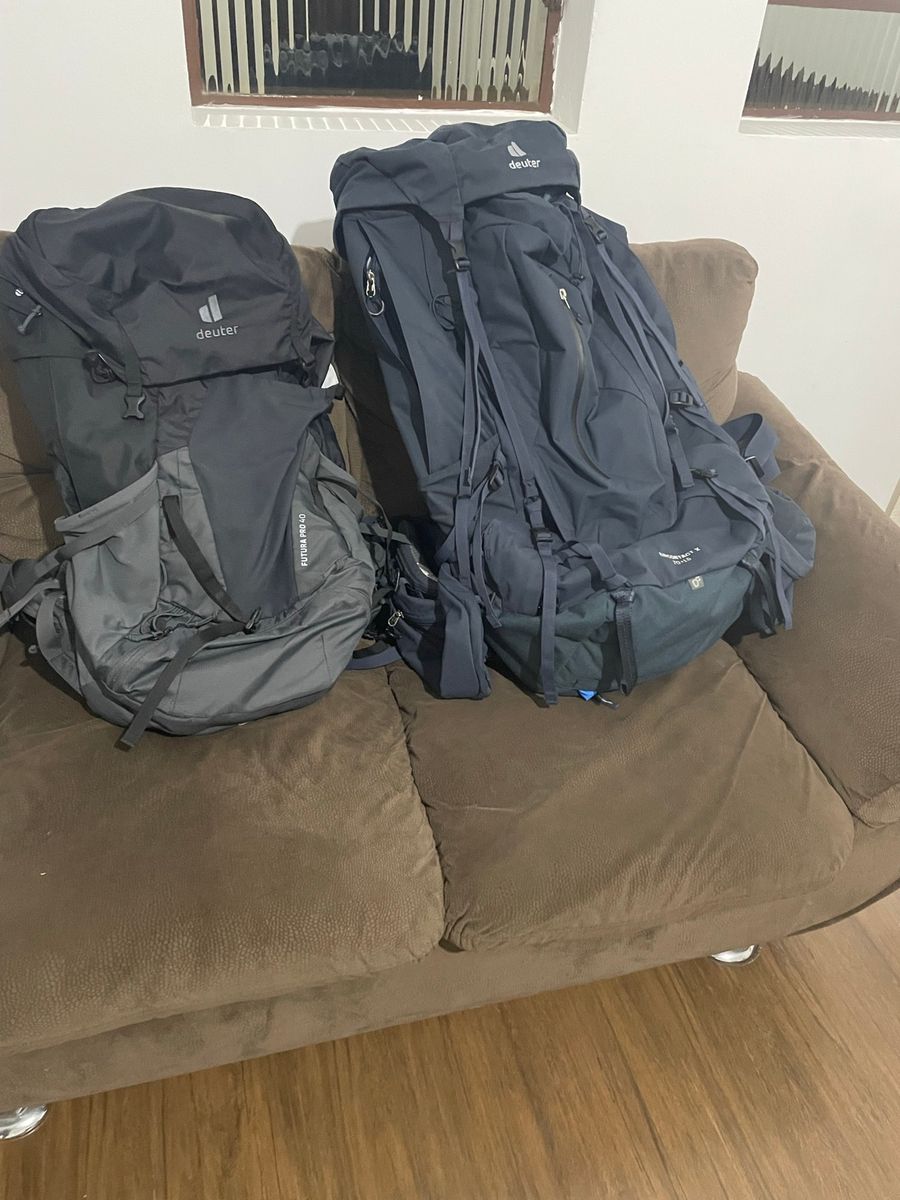 Mochila Cargueira Deuter Air Contact X 70+15 Litros e Mochila Futura ...