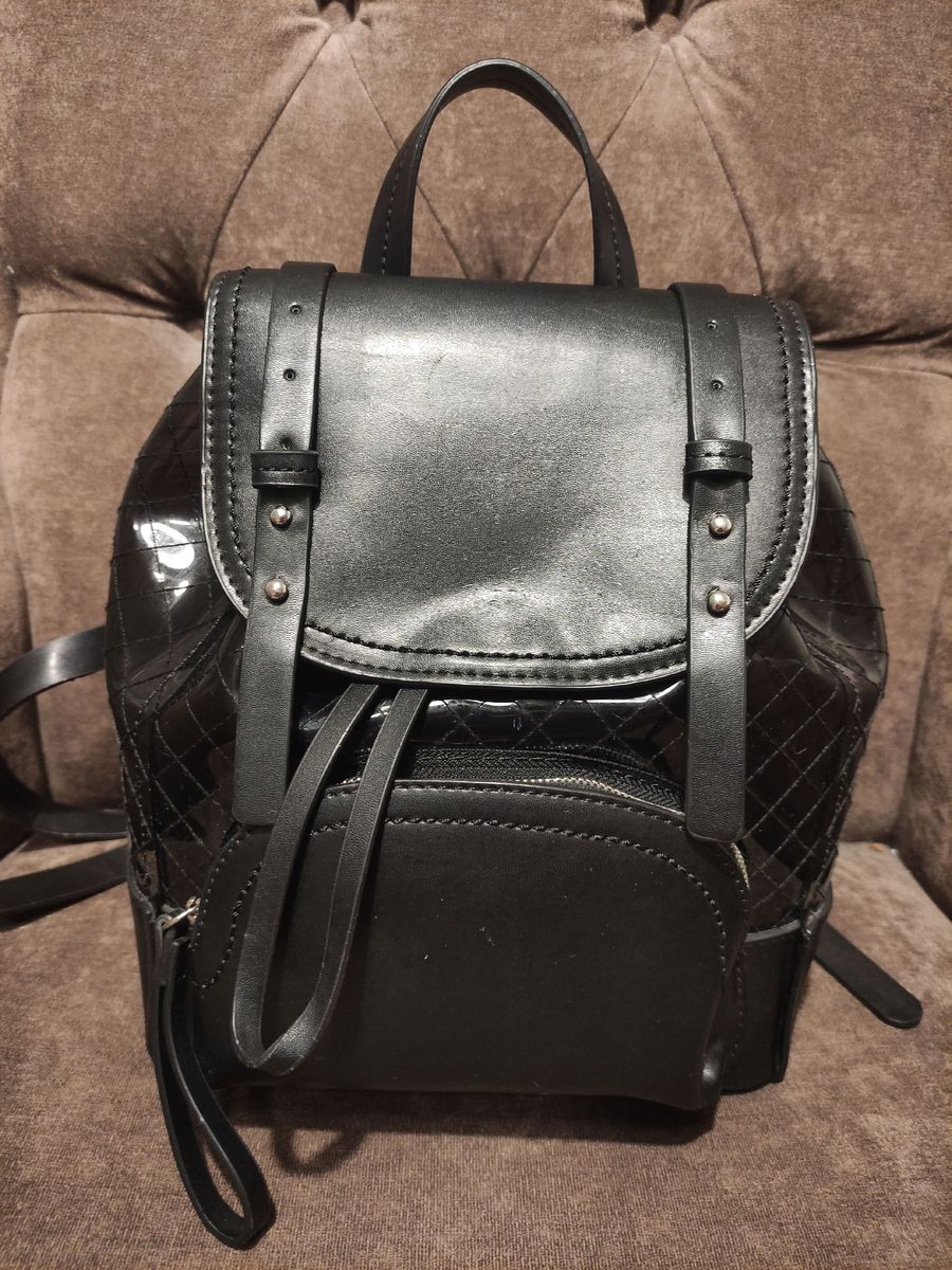 Mochila de Vinil - Original Zara | Mochila Feminina Zara Usado 74477652 ...