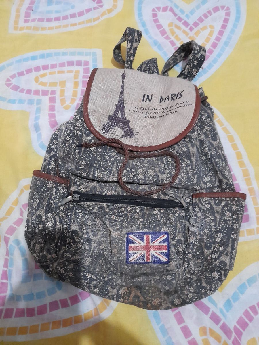 Mochila Estampa de Paris | Mochila Feminina Usado 55484533 | enjoei