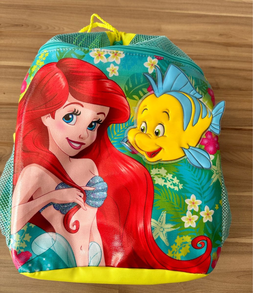 Mochila Estilo Gym Sack Princesa Ariel Disney Store- Nova | Item ...