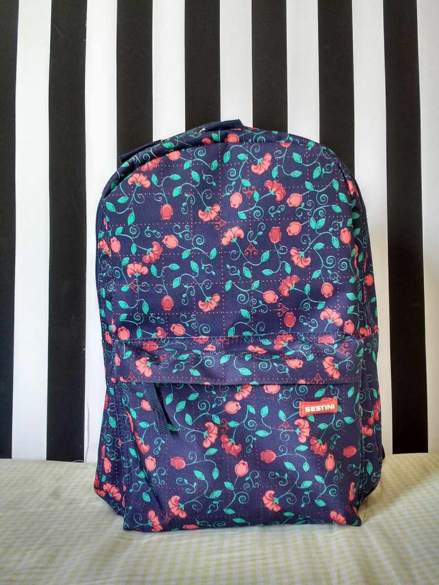 Mochila Floral Sestini | Mochila Feminina Sestini Usado 25860606 | enjoei