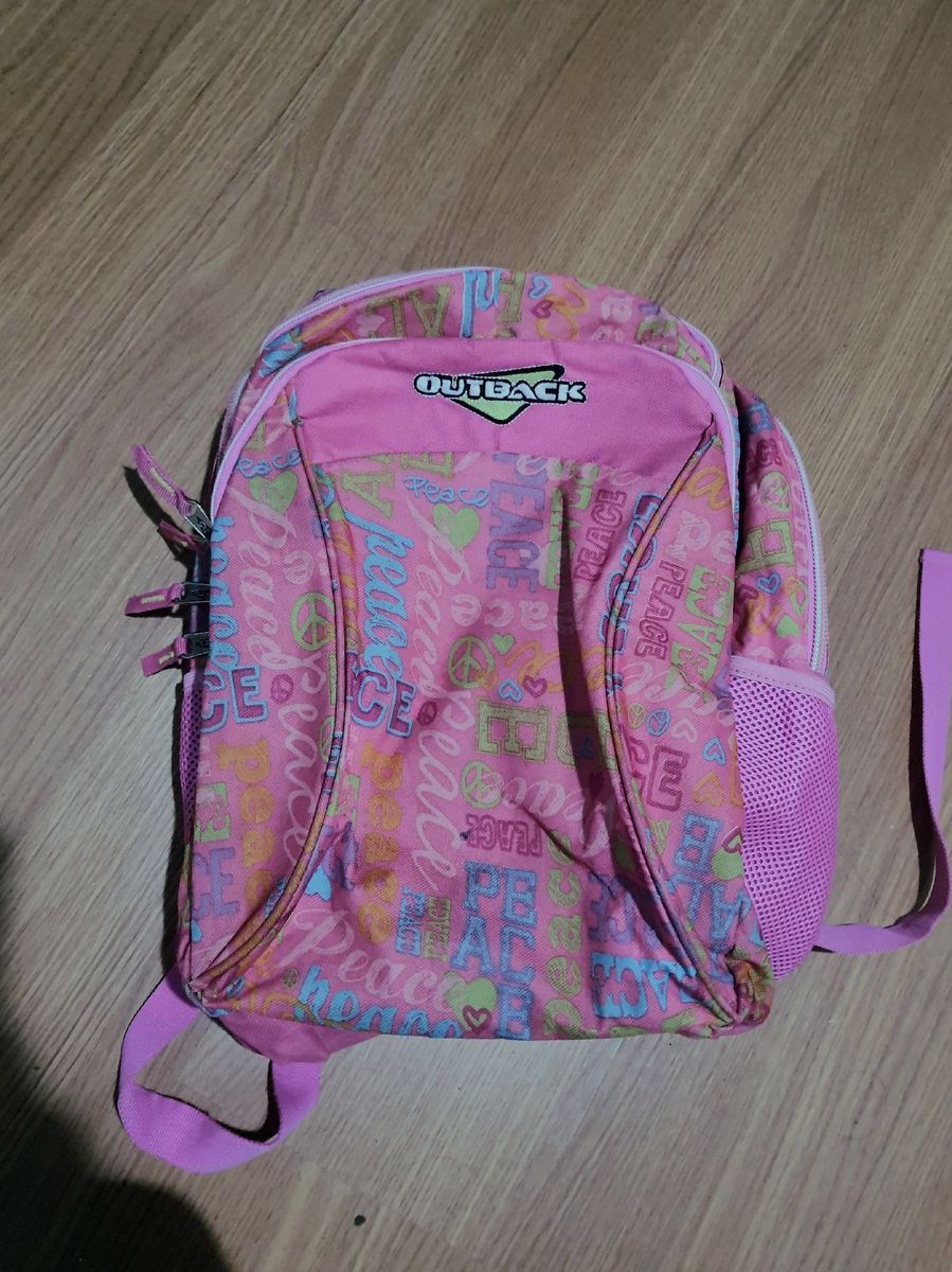 Mochila Importada Outback Eosa Estampada Peace Estilo Retrô Anos 70 ...