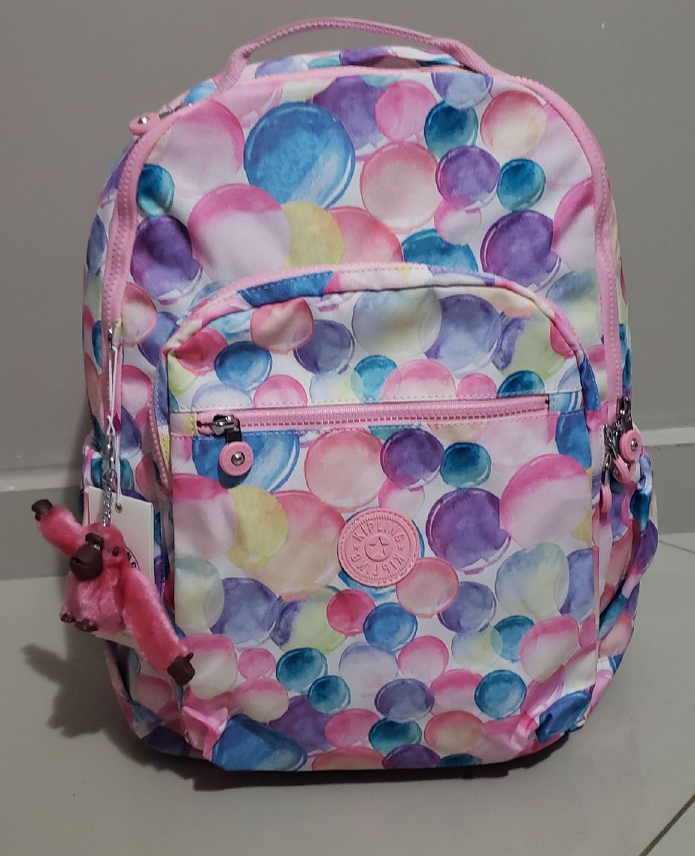 Mochila Kpling Seoul Go L Bubbly Rose | Mochila Feminina Kipling Nunca ...