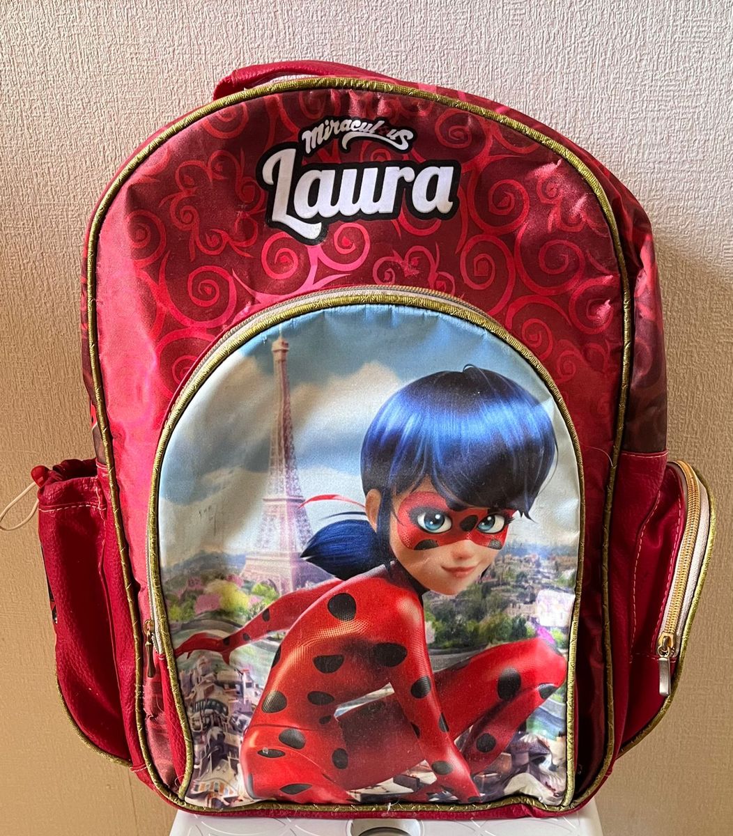 Mochila Lady Bug - Personalizada com O Nome Laura | Mala Usado 82423237 ...