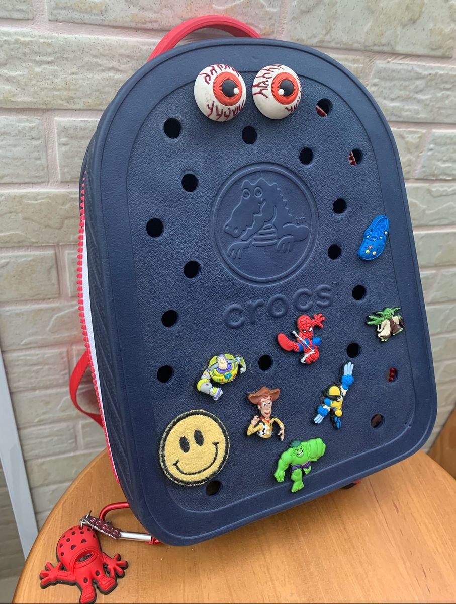 Mochila Original Crocs Band Azul com 10 Jibbitz | Item Infantil Crocs ...