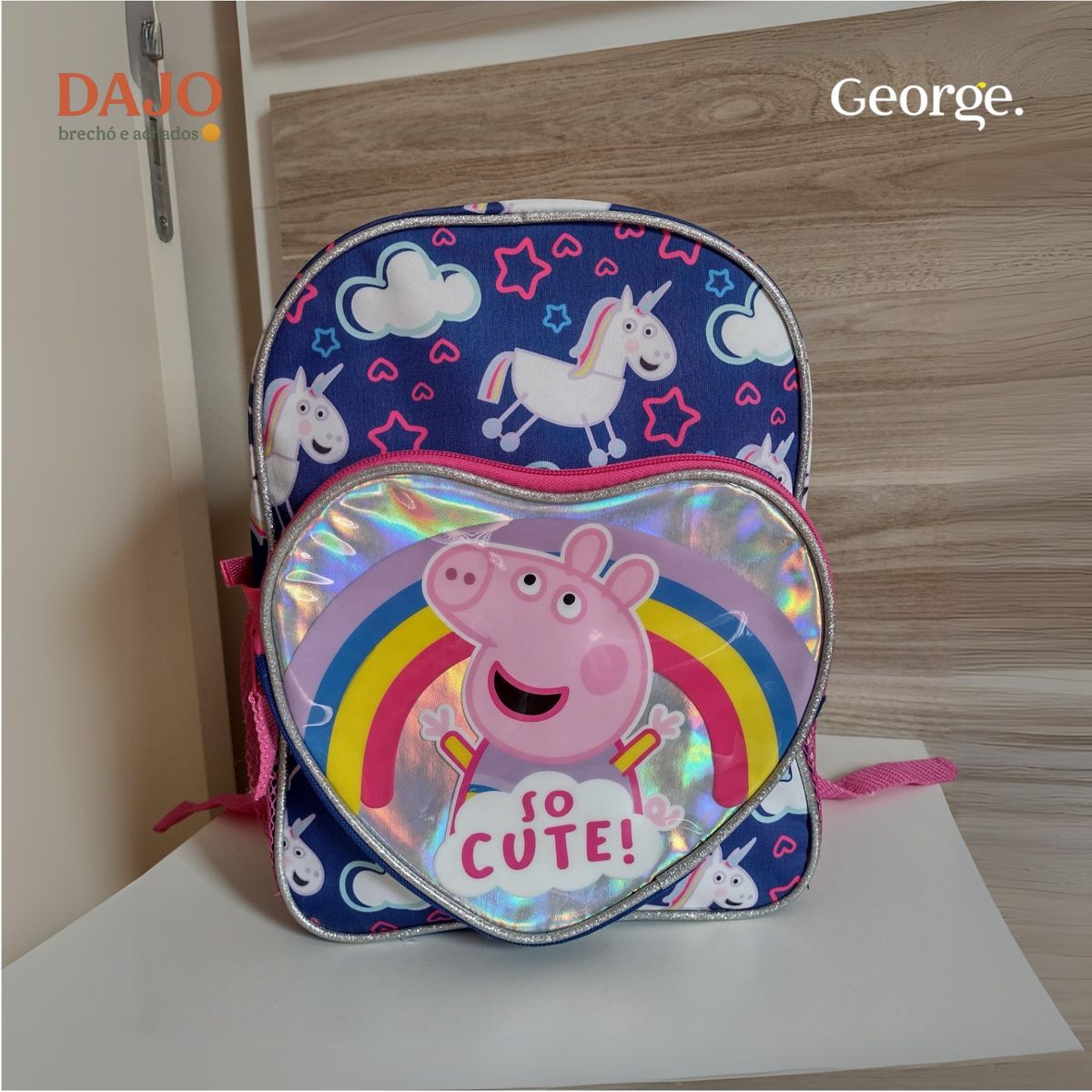Mochila Peppa Pig da Marca George | Item Infantil George Usado ...