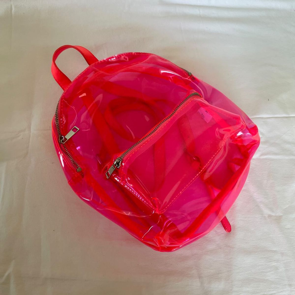 Mochila Pink Transparente Forever 21 | Mochila Feminina Forever 21 ...