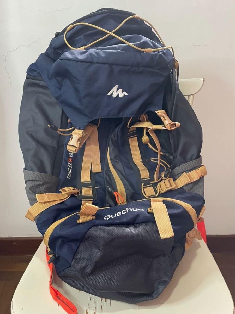 Mochila Quechua Easyfit 50 Litros + Capa | Bolsa Masculina Quechua ...