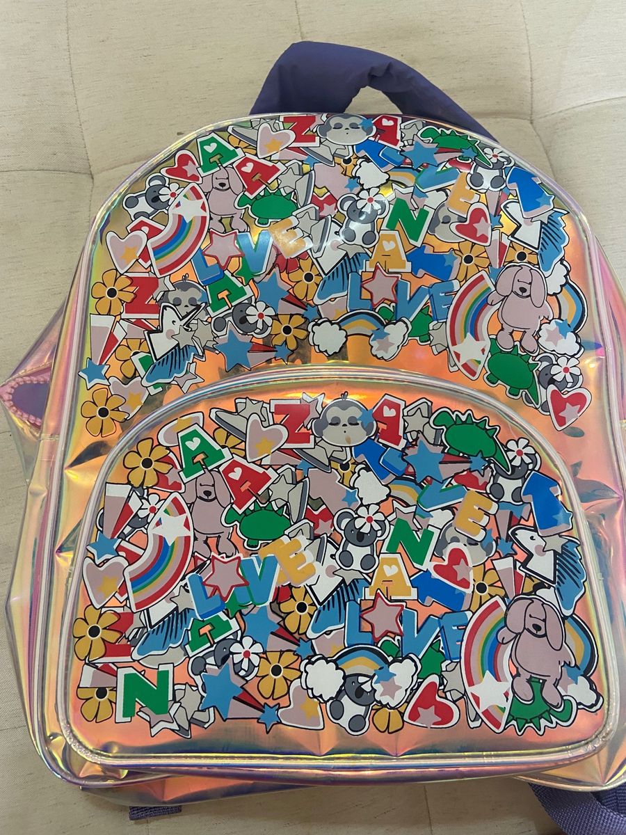 Mochila Zara Holográfica | Mochila Feminina Zara Usado 95048721 | enjoei