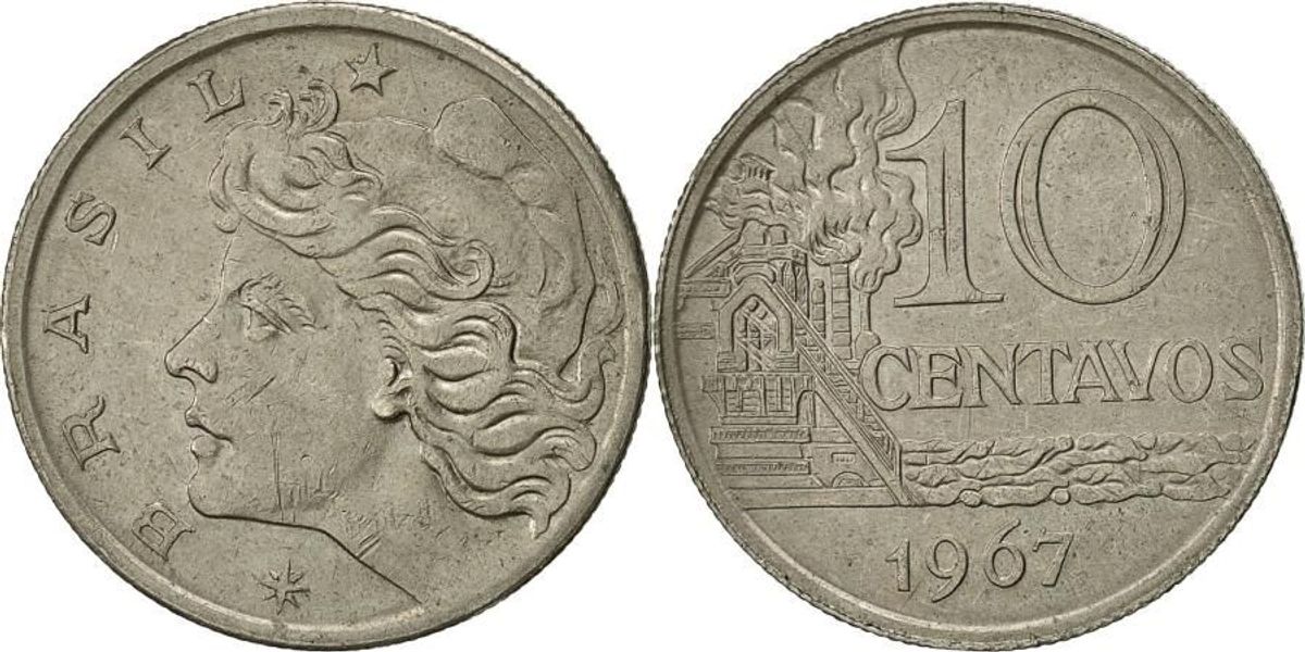 Moeda 10 Centavos 1967 Cacareco Brasil Usado 33942431 Enjoei