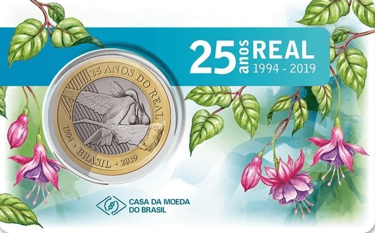 Moeda 25 Anos Plano Real (fc) No Cartão Oficial | Produto Vintage e ... Moeda 25 Anos Plano Real (fc) No Cartão Oficial | Produto Vintage e ...